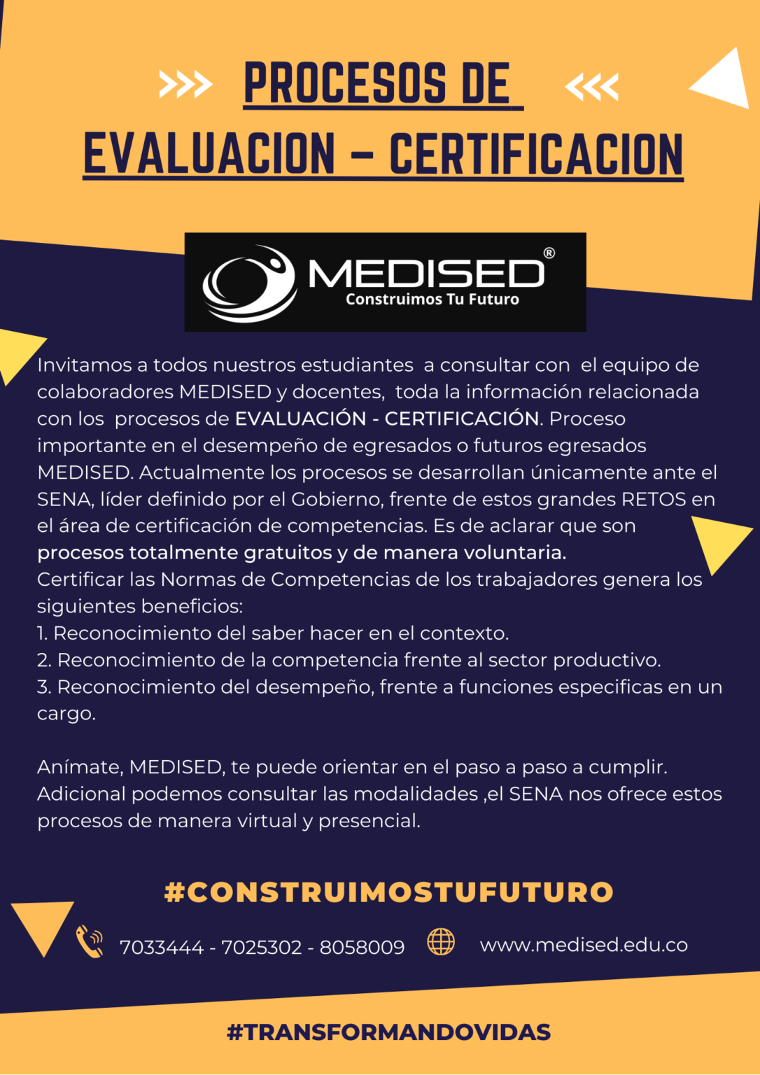 Procesos de Evaluación - Certificación | Medised